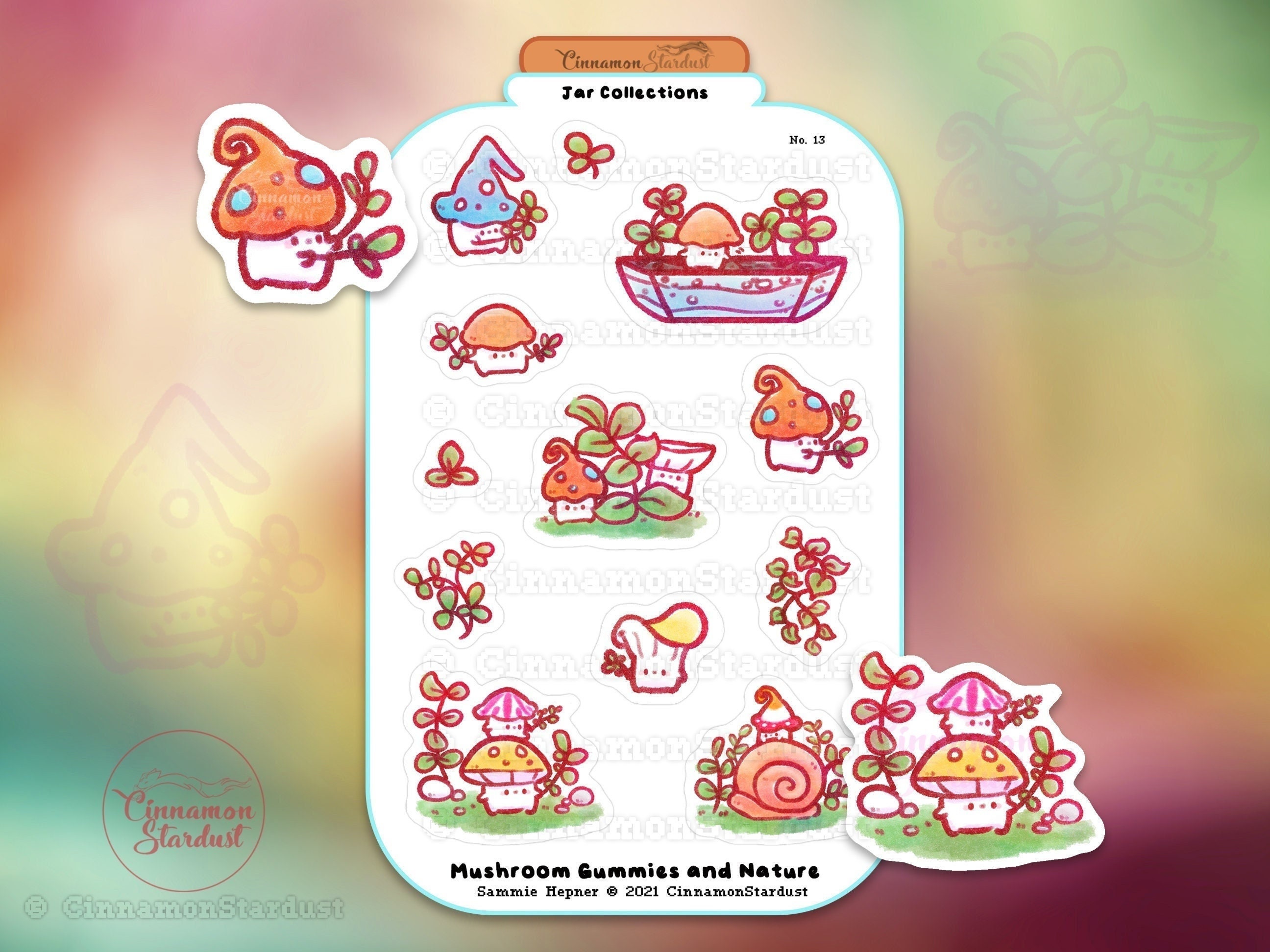 Mushroom Gummies Candy Mushroom Stickers Cute Mushroom | Etsy