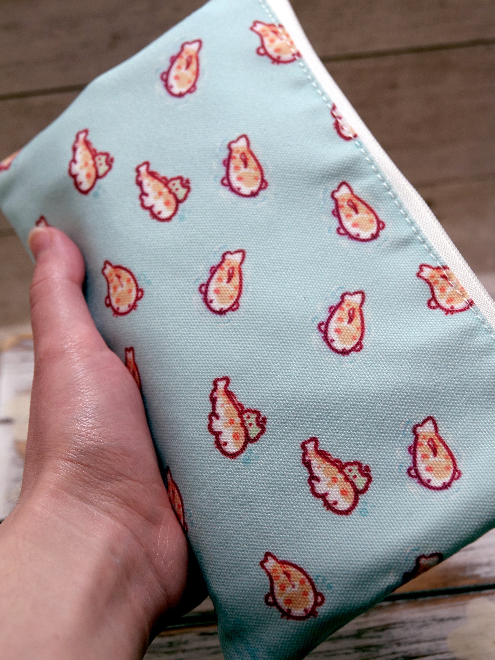 Cute Koi Fish Case Cute Pencil Case Zippered Pouch Back - Etsy