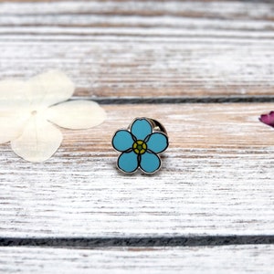 Forget Me Not Enamel Pin Hard Enamel Cute Hard Enamel Pin - Etsy