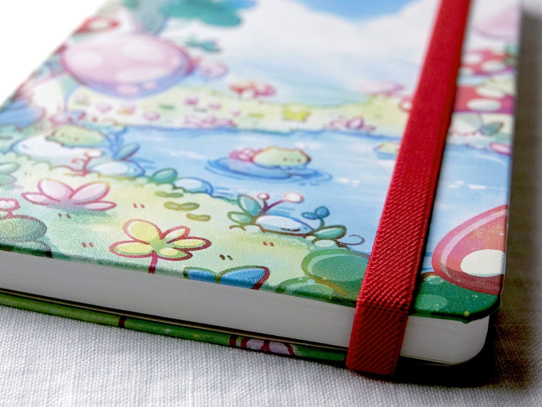 A5 8x5 Mushroom Pond Lined Notebook Journal | Kawaii Journal | Cute ...