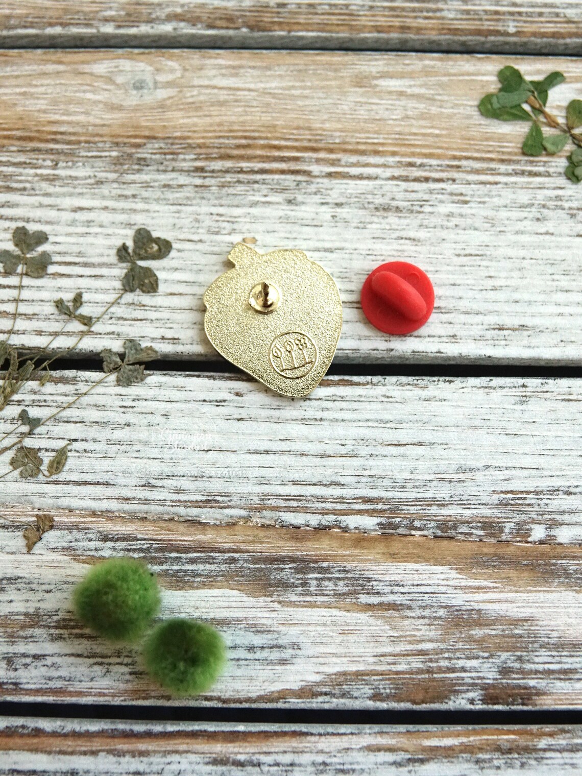 Cute Strawberry Enamel Pin - Etsy