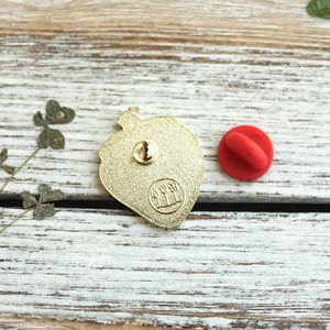 Cute Strawberry Enamel Pin - Etsy