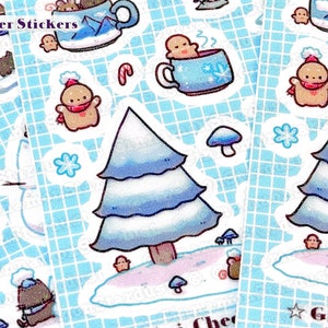Glittery Stickers | Cute Gigi, Cheddar, and Cookie Winter Inspired ...
