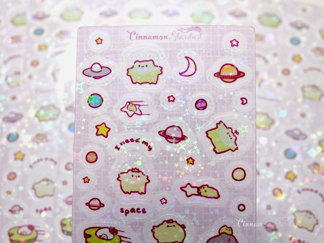 Holographic Star Space Frog Stickers | Cute Space Frogs Stickers | Cute ...