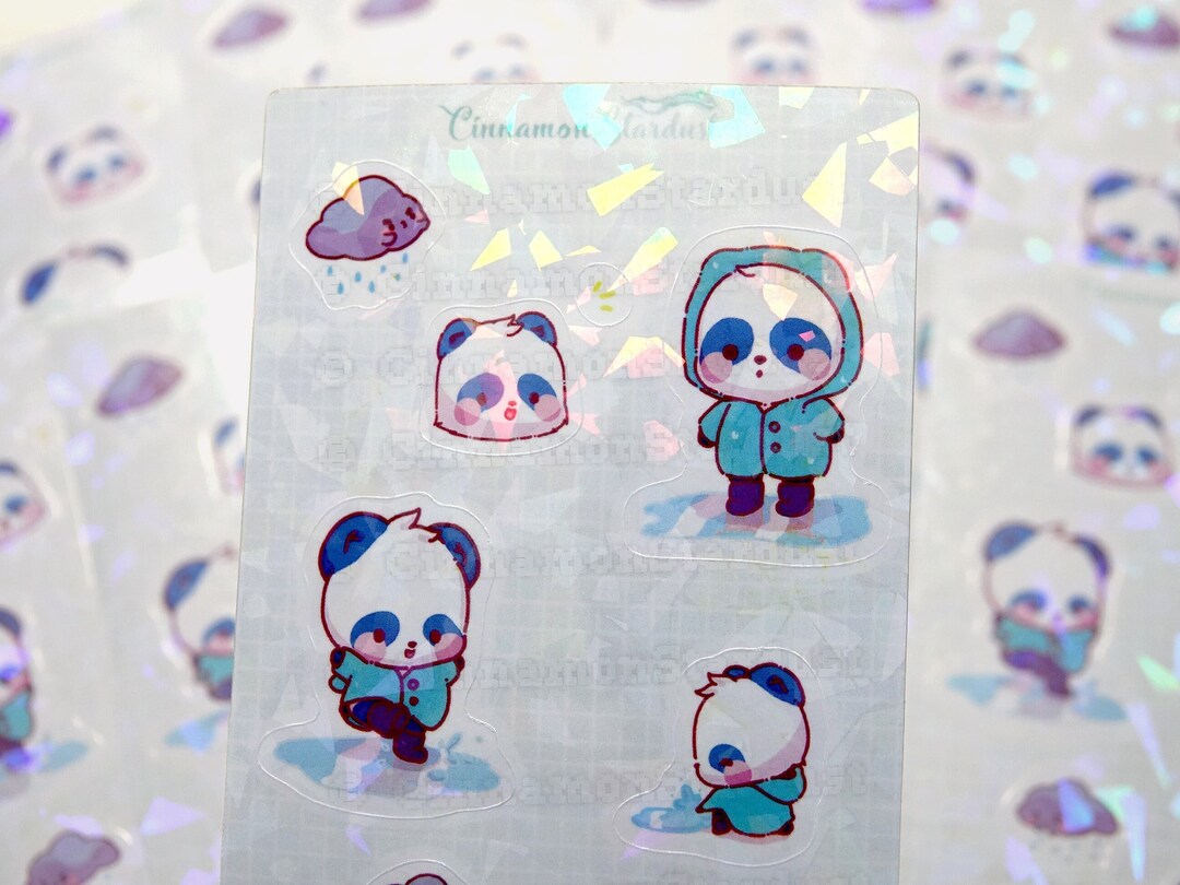 Shattered Glass Holographic Stickers | Cute Kawaii Stickers | Rainy Day ...