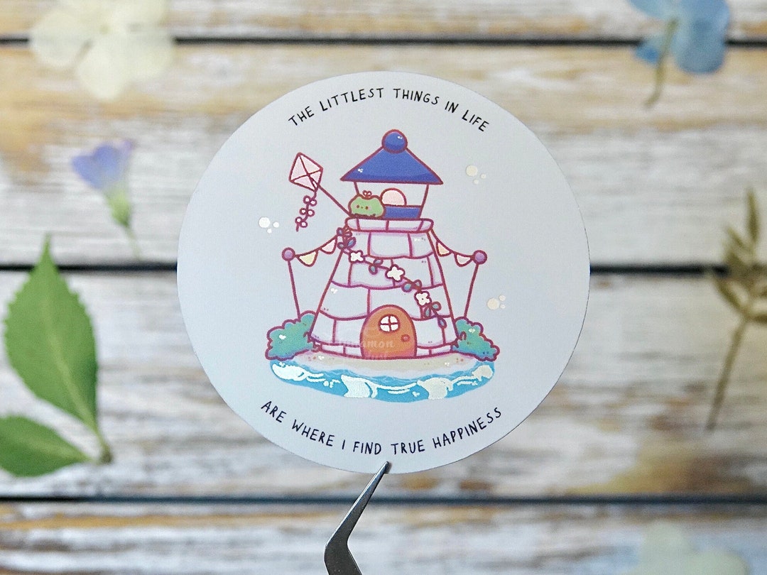 Matte Partially Holographic Sticker Lighthouse Sticker Sprout the Frog ...