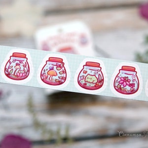 Cute Terrarium Stickers | Jar Stickers | Froggy Stickers | Sticker Tape ...