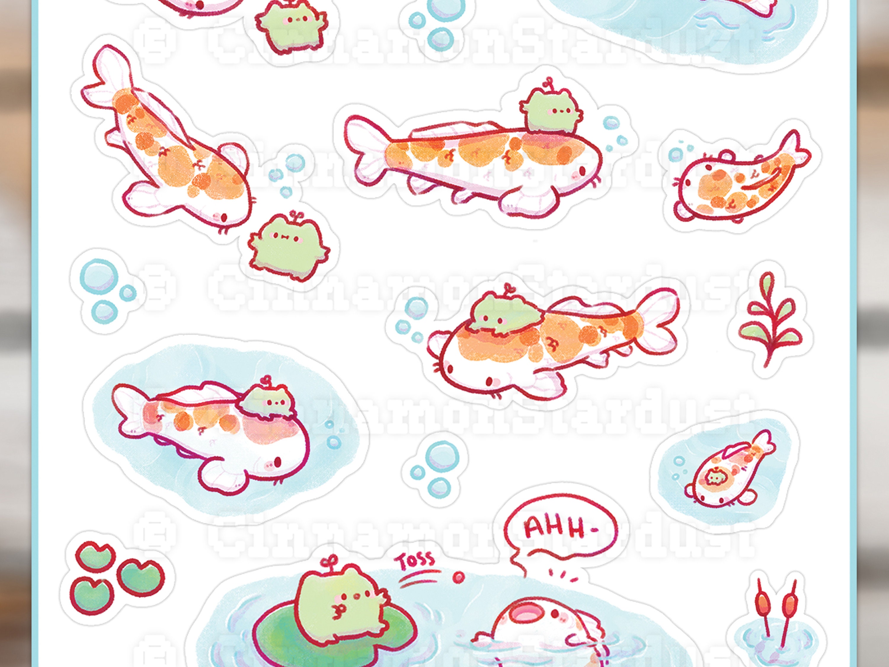 Kiwi and Sprout Jar Sticker Sheet Cute Frog Sticker Sheet - Etsy