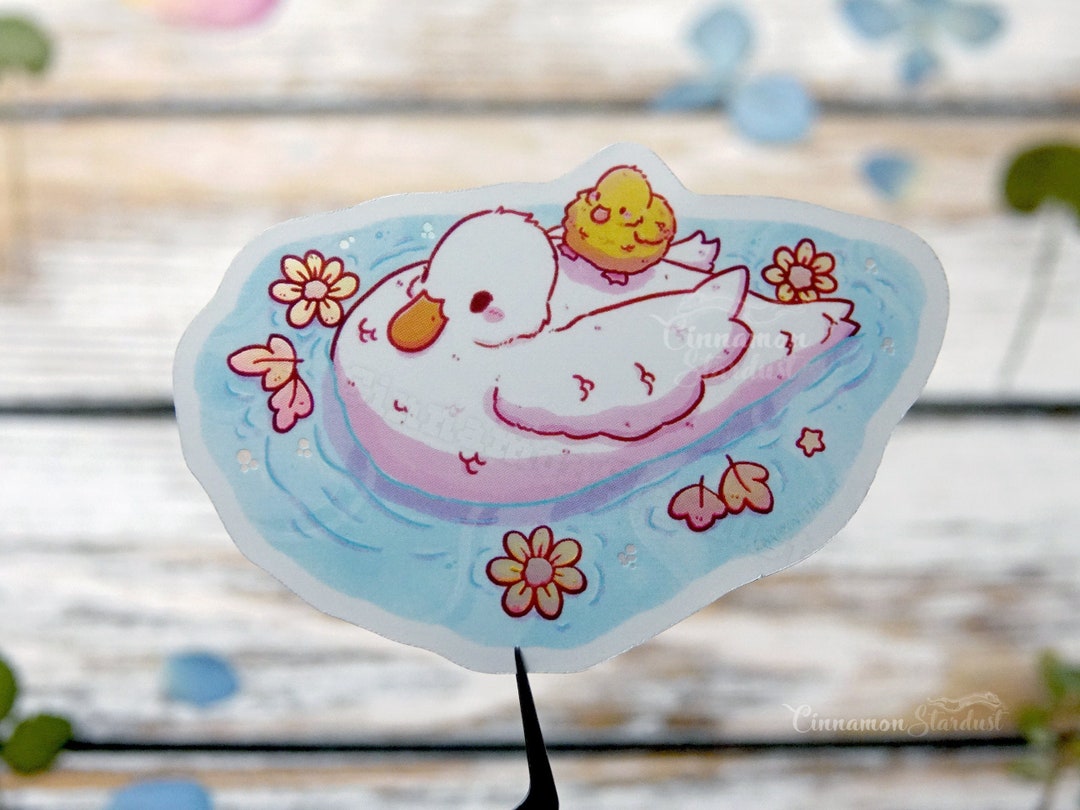 Holographic Sticker | Cute Duck Sticker | Cute Duck Stickers | Duck ...