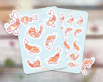 Koi Fish Sticker - Etsy