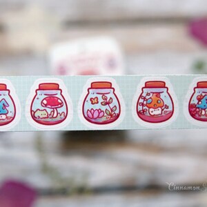Cute Terrarium Stickers | Jar Stickers | Froggy Stickers | Sticker Tape ...