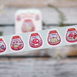 Cute Terrarium Stickers | Jar Stickers | Froggy Stickers | Sticker Tape ...