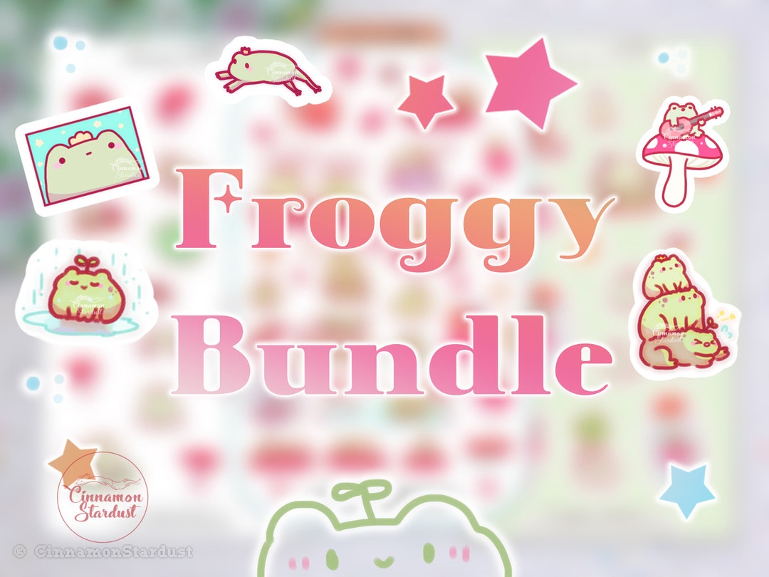 Bundle #1: Cute Frogs | Froggy | Frogs | Frog Sticker | Frog Planner ...