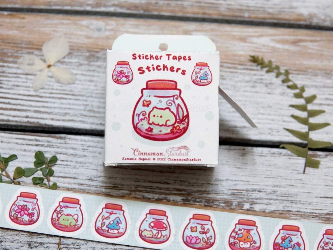 Cute Terrarium Stickers Jar Stickers Froggy Stickers Sticker Tape Box ...