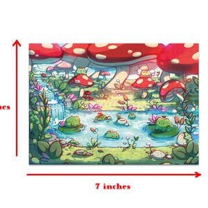The Froggy Pond Print | Kawaii Art Print | Kawaii Illustration | Cute ...