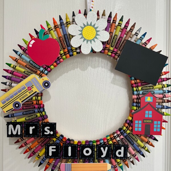 Crayon Wreath - Etsy