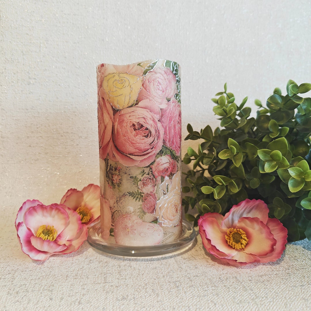 Led/flameless Candle, Wax Pillar Candle, Decorative LED Candle With ...