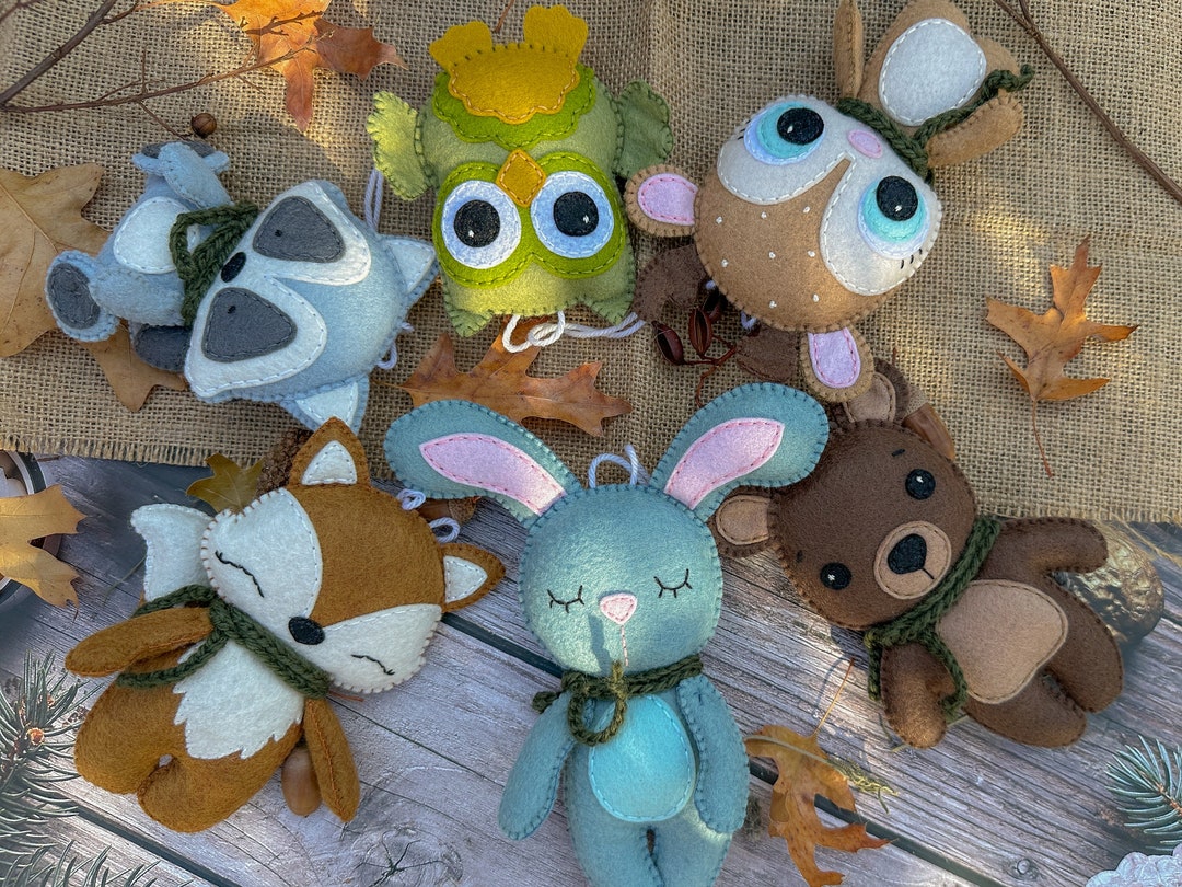 Forest Animal Toys, Woodland Creatures, Eco-friendly Toys, Felt Forest ...