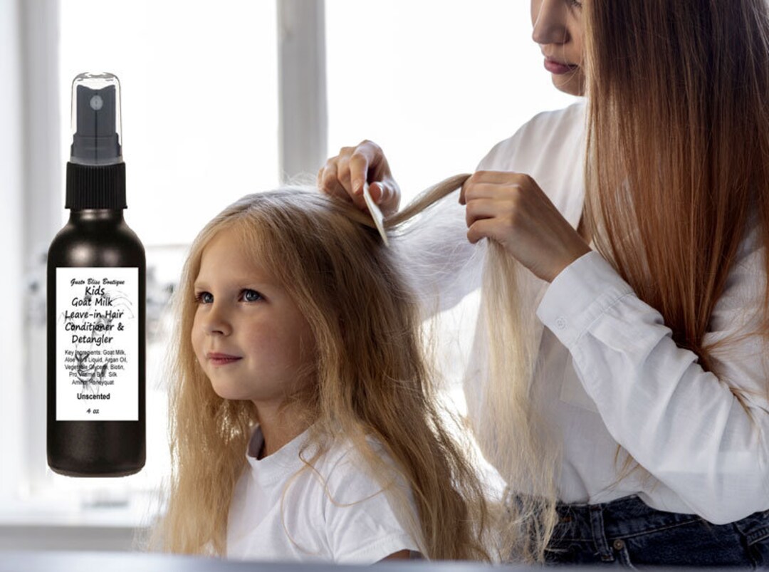 Kids Goat or Donkey Milk Leave in Hair Conditioner & Detangler Tangle ...