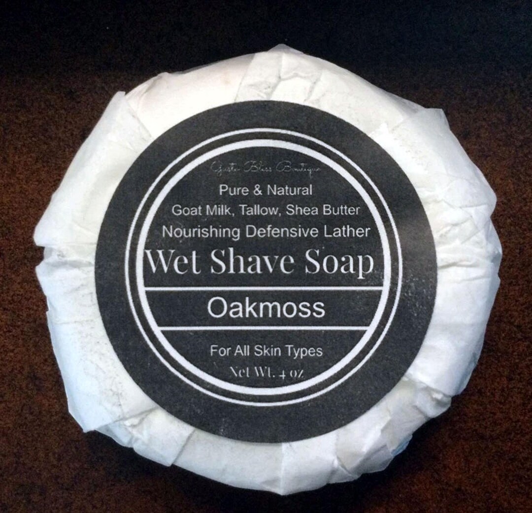 Goat Milk Shave Soap Moisturizing Lather, Tallow & Shea Butter, 4oz Men ...