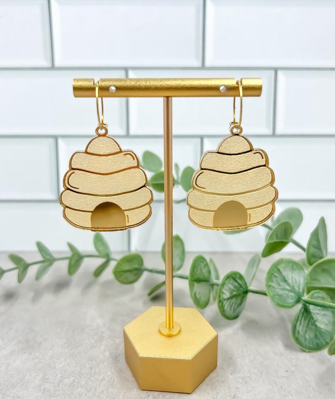 Bee Hive Dangle Earrings/ Save the Bees Earrings/ Bee Earrings - Etsy