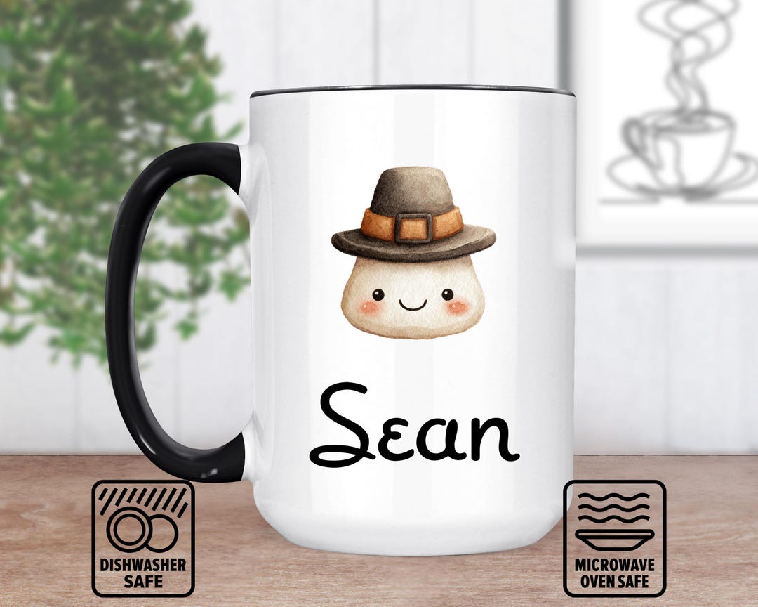 Tiny Pilgrim Hat Mug for Thanksgiving | Personalized Mug With Custom ...