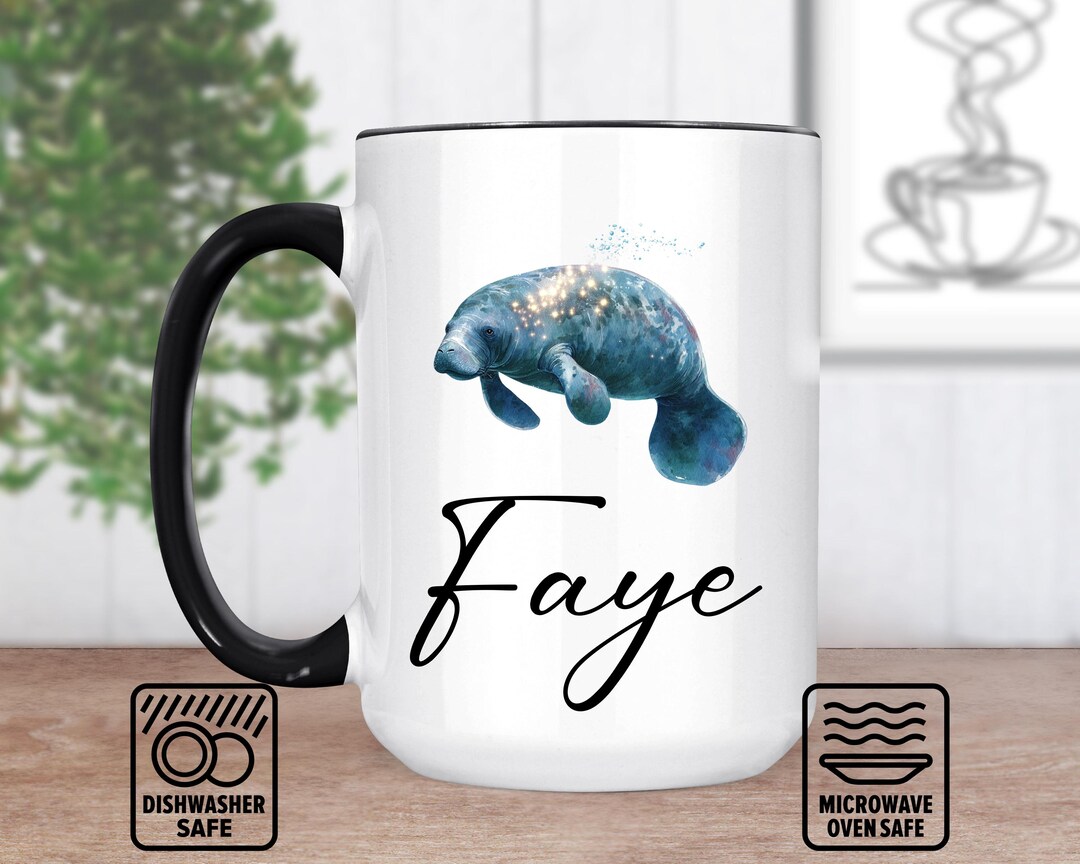 Gentle Manatee Mug With Name, Personalized Gentle Manatee Gift for ...