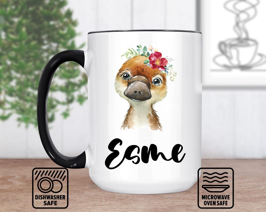 Baby Platypus Mug With Name – Custom Cute Platypus Coffee Cup for Kids ...