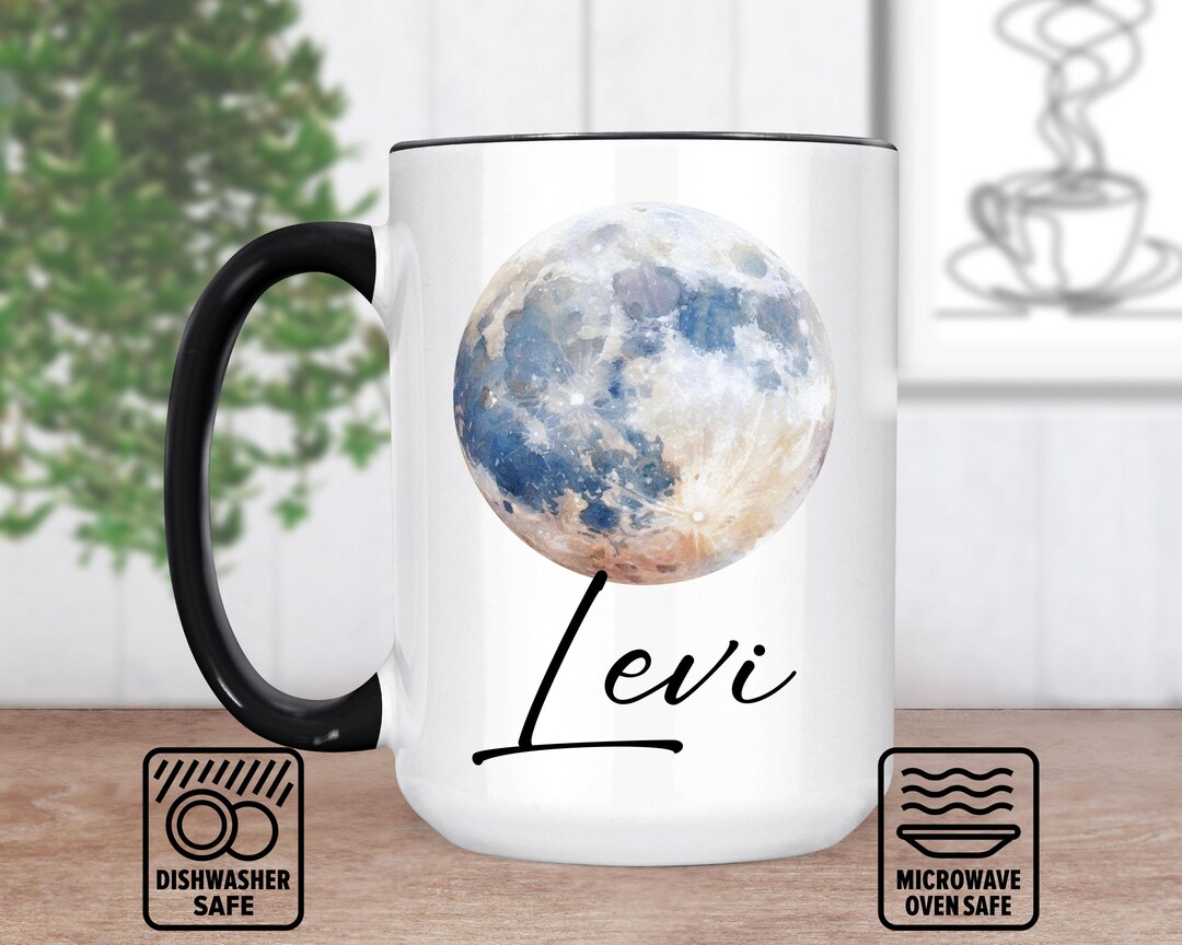 Full Moon Mug With Custom Name - Personalized Mug Gift for Lunar Lovers ...