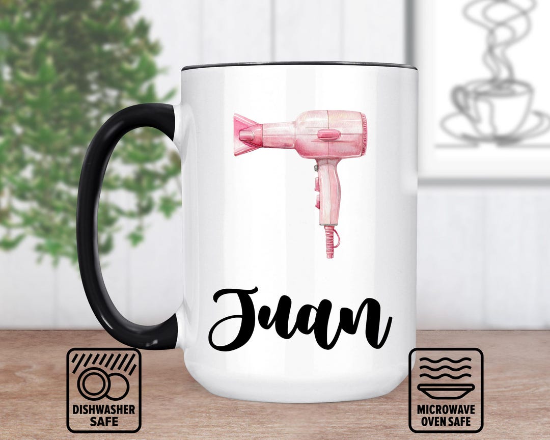 Blow Dryer Mug With Name, Personalized Blow Dryer Gift for Coffee ...