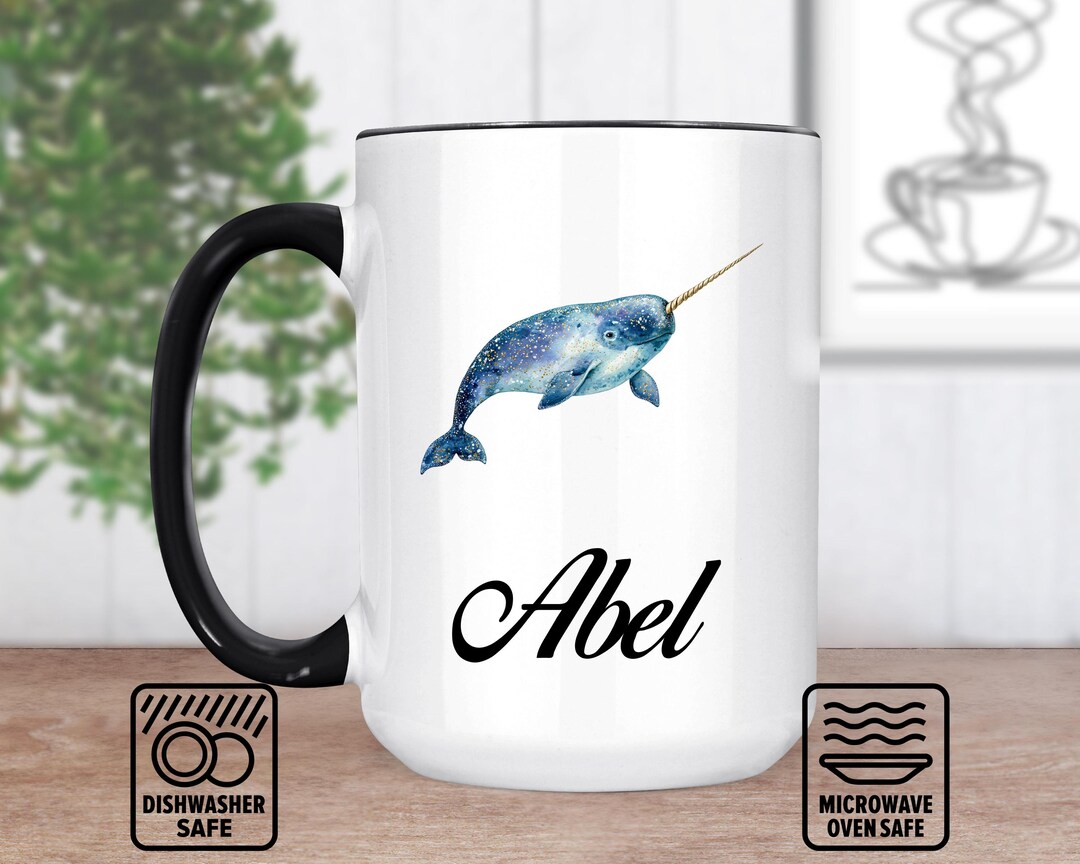 Narwhal Mug With Name, Personalized Narwhal Gift for Coffee Lovers ...
