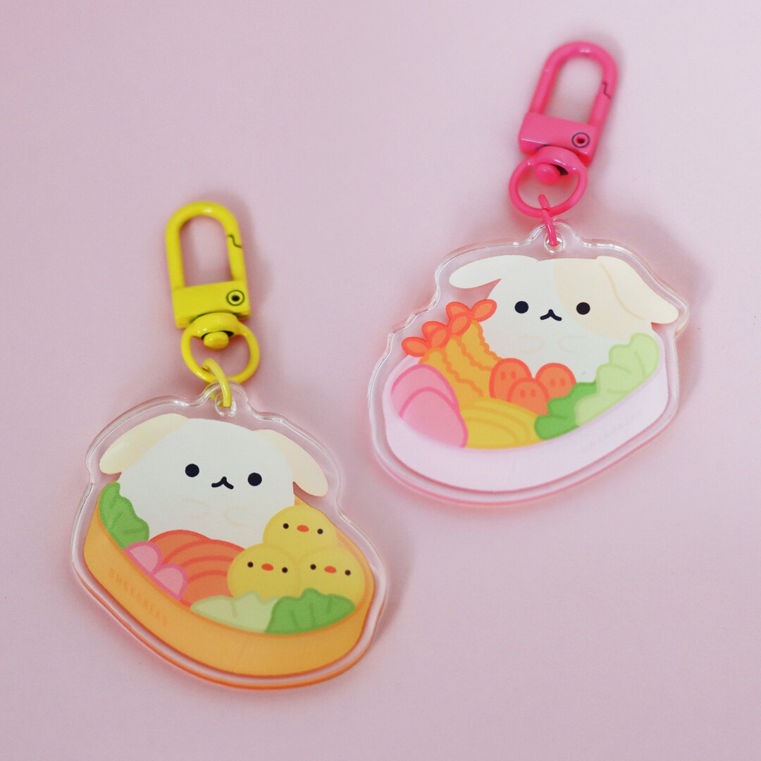 Bento Bun Kawaii Bunny Bento Box Acrylic Charm Cute Accessories ...