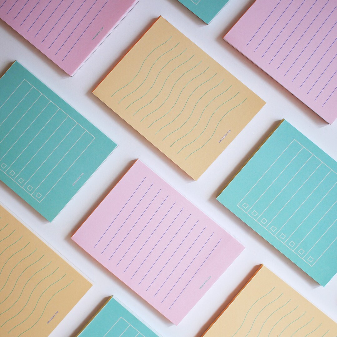 Cute Stationery Notepads Lined Checklist to Do List Kawaii Pastel ...
