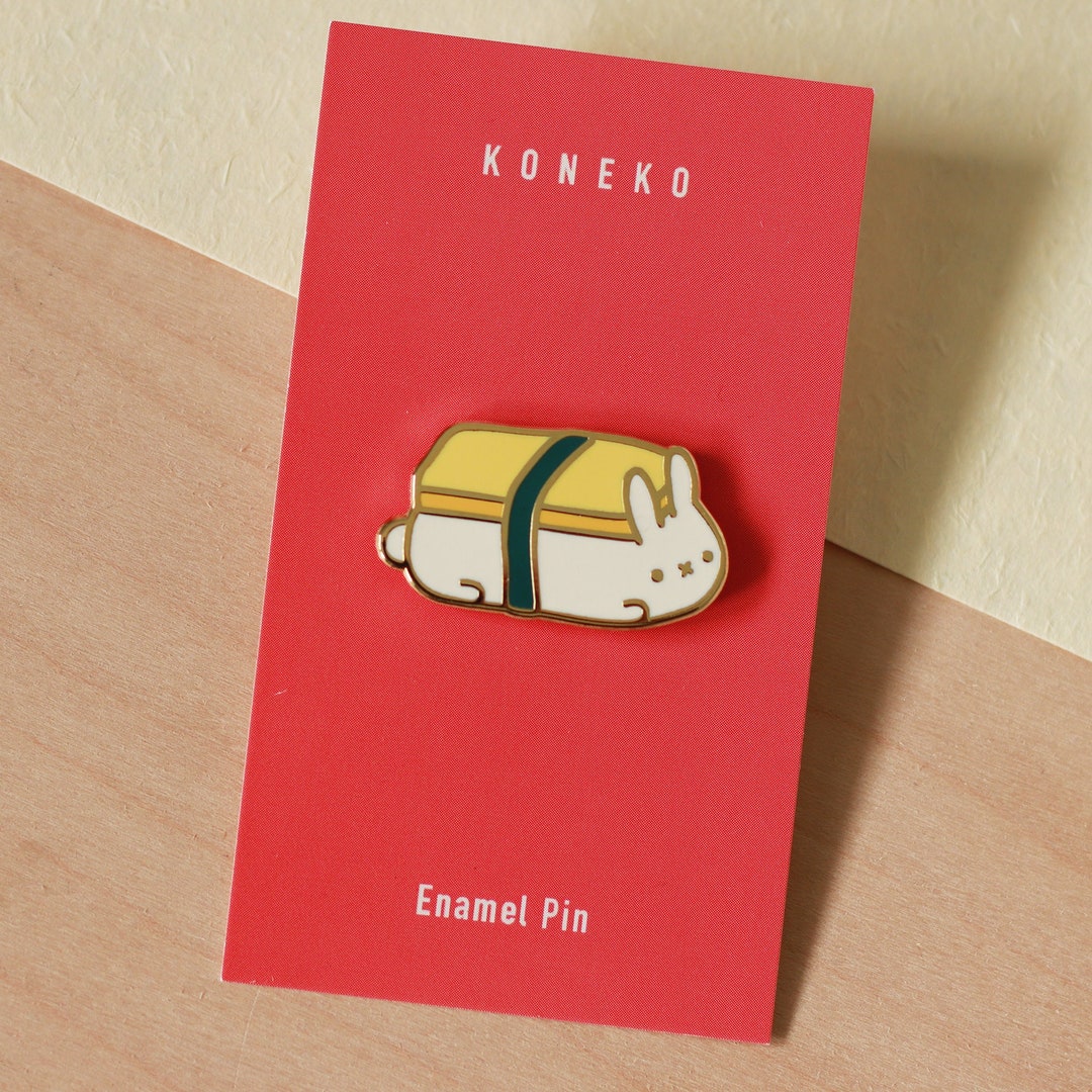 Bunigiri Tamago Nigiri Bunny Enamel Pin Cute Lapel Pin Rabbit Kawaii ...