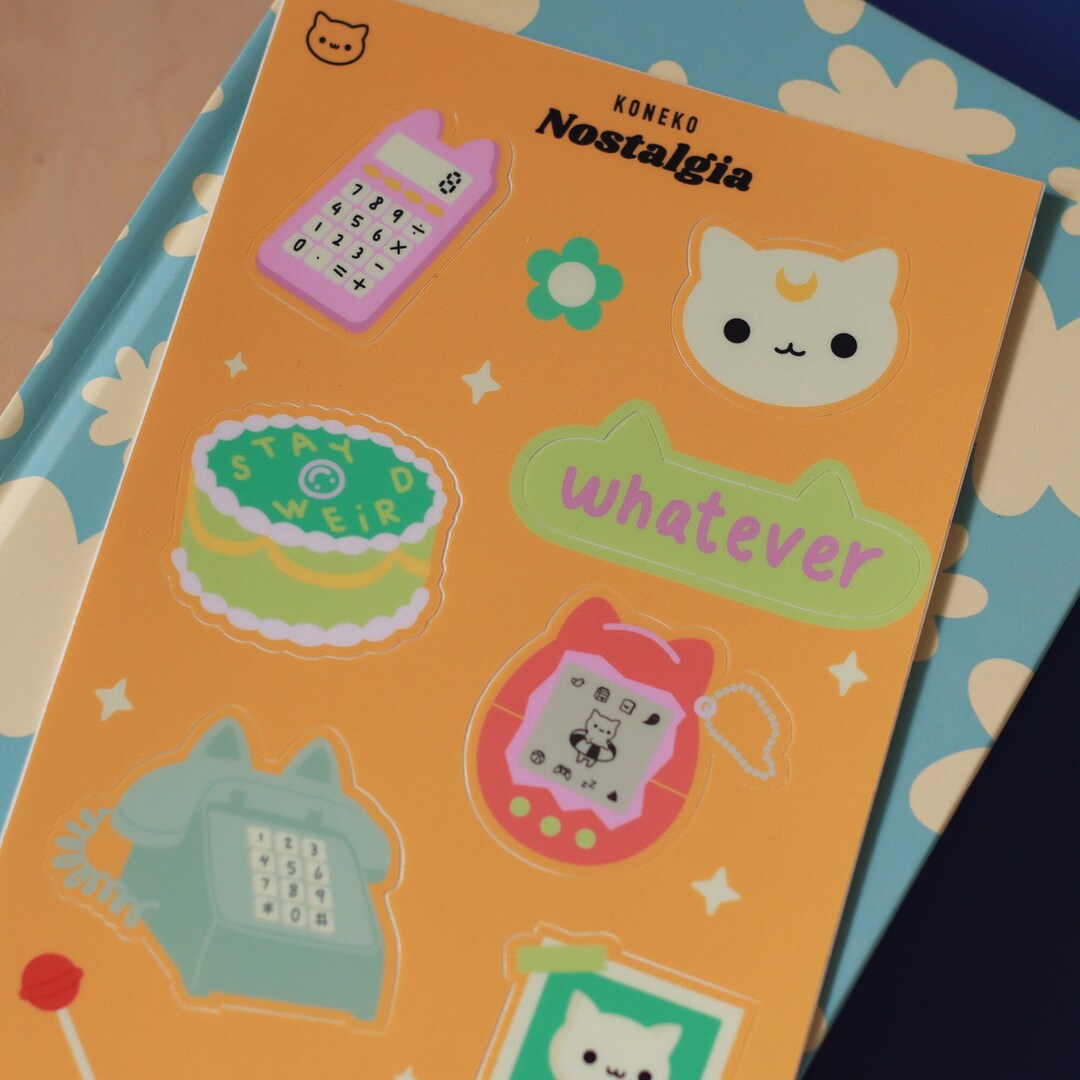 Nostalgia Sticker Sheet Kawaii Planner Stickers Kawaii 90's Y2K Cute ...