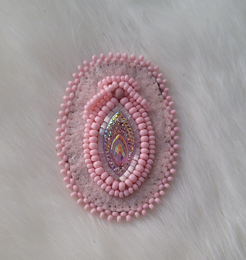 Vagina Clitoris Pussy Pin Handmade Beaded Small Etsy Canada