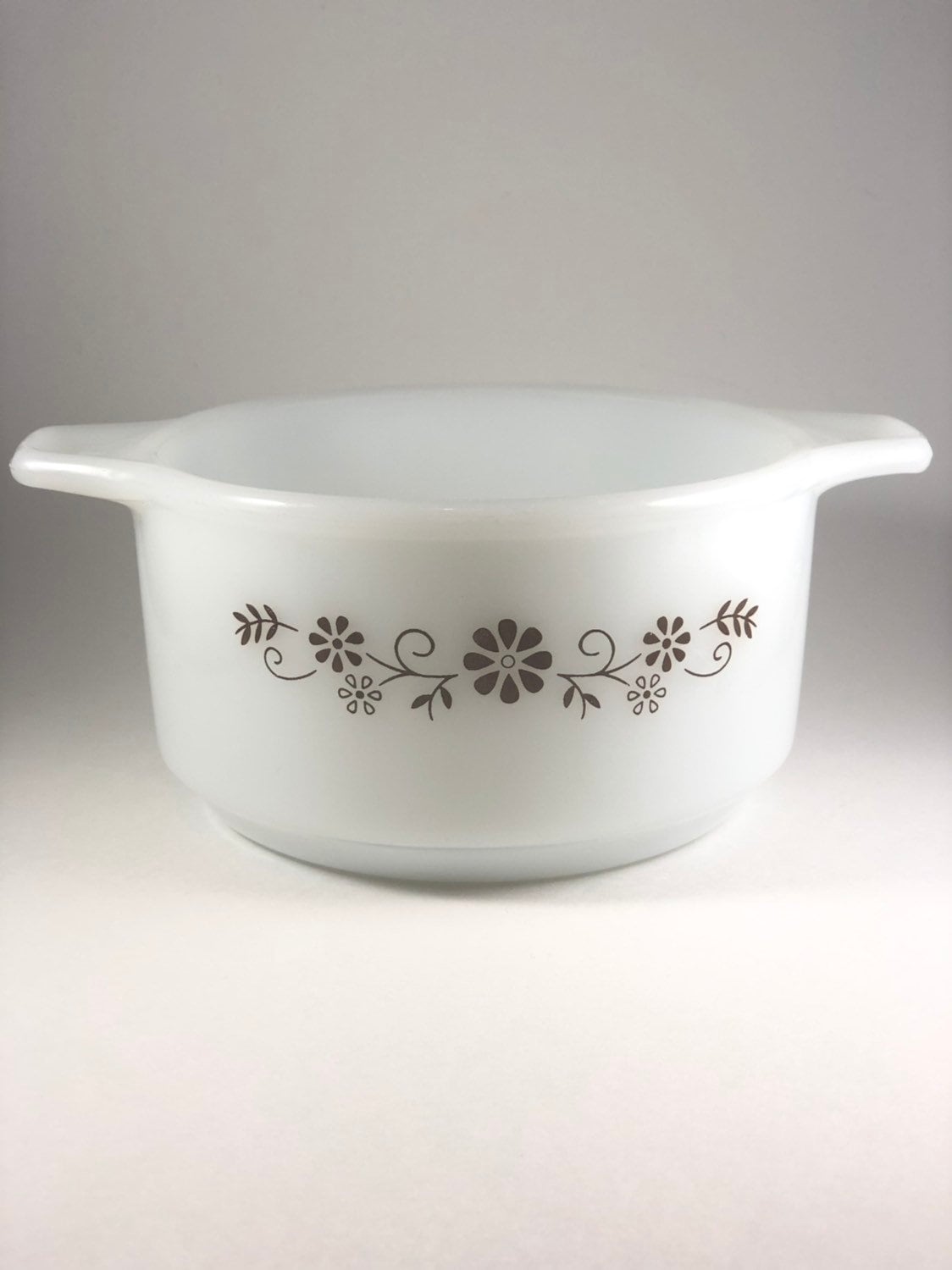Casserole Dishes Vintage Dynaware Brown Daisy milk glass casserole dish ...