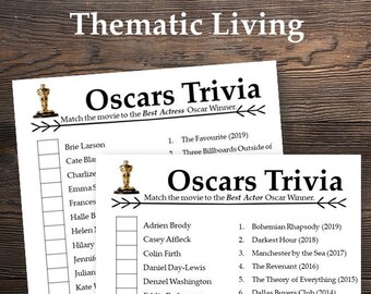Oscars Party Games - Etsy