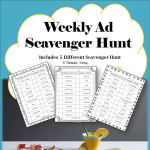 5 Weekly Ad Scavenger Hunts Printable | Etsy