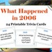 2002 Trivia Birthday Anniversary Graduation Back in Born in Printable ...