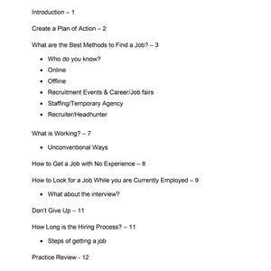 How to Find a Job Fast Life Skill Lesson 8.5x11 Letter Size Printable ...