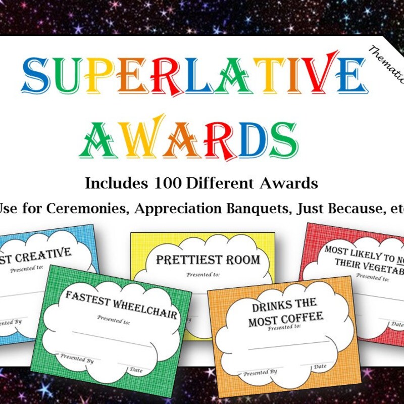 Candy Superlatives - Etsy