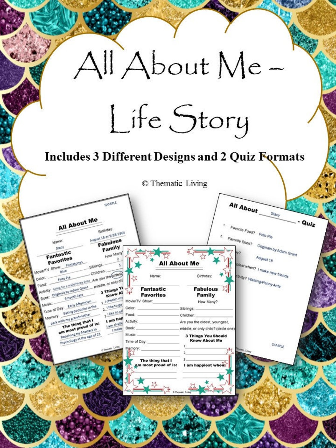 All About Me Printable Life Story Poster Questionnaire - Etsy