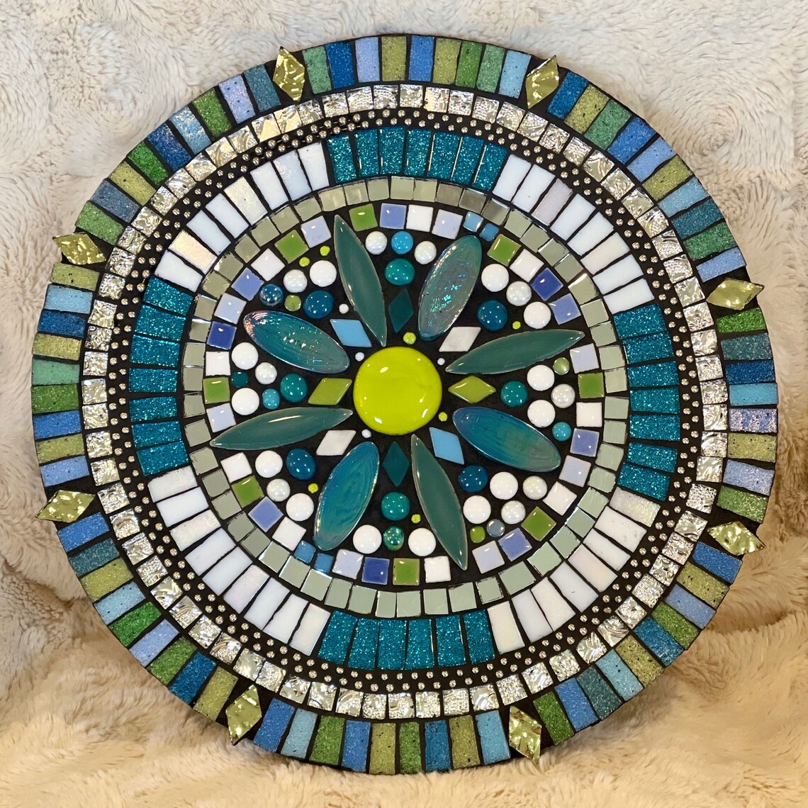 Turquoise Mosaic Mandala - Etsy