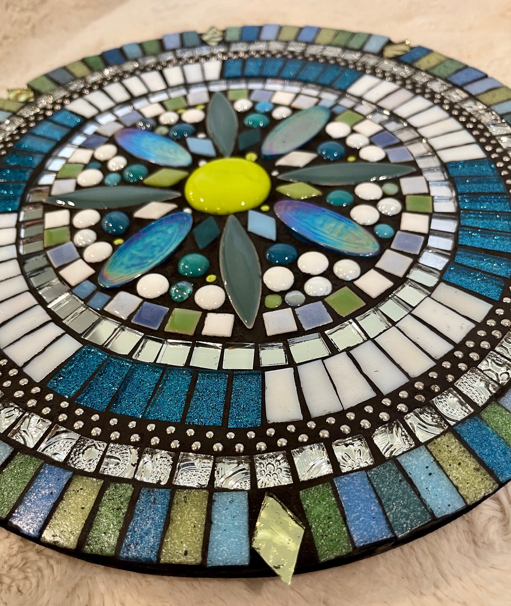 Turquoise Mosaic Mandala - Etsy