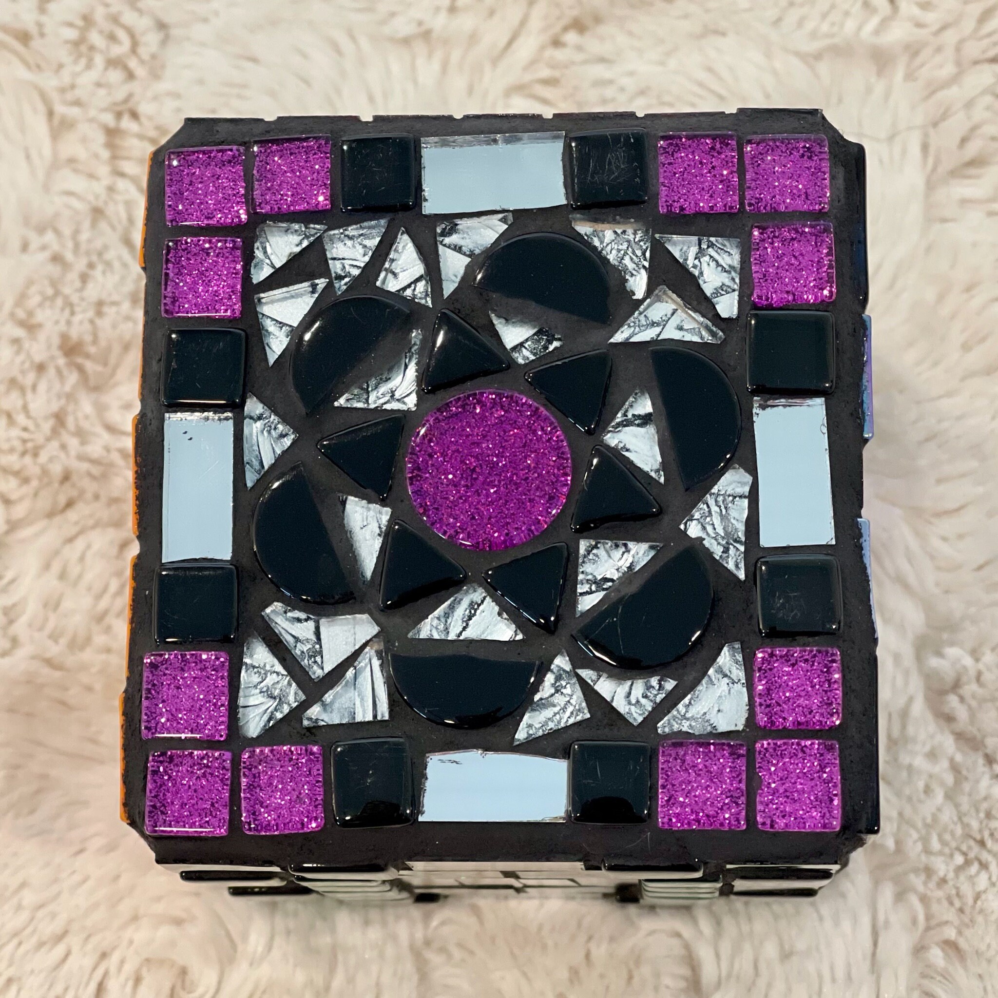 Small Mosaic Color Block Cube - Etsy