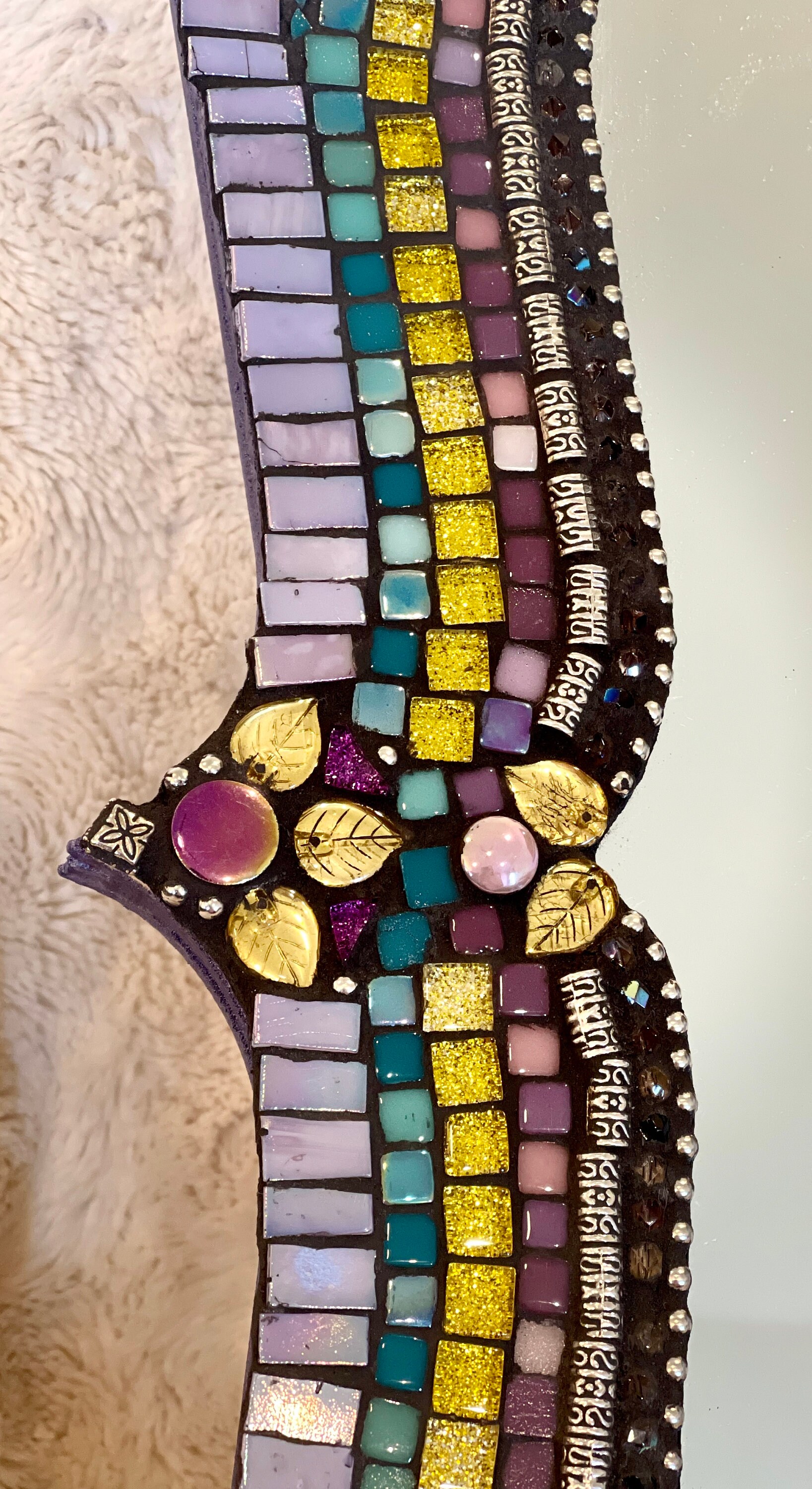 Exquisite Arabesque Mosaic Mirror in Lavender - Etsy