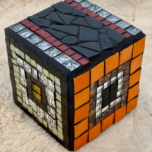 Small Mosaic Color Block Cube - Etsy