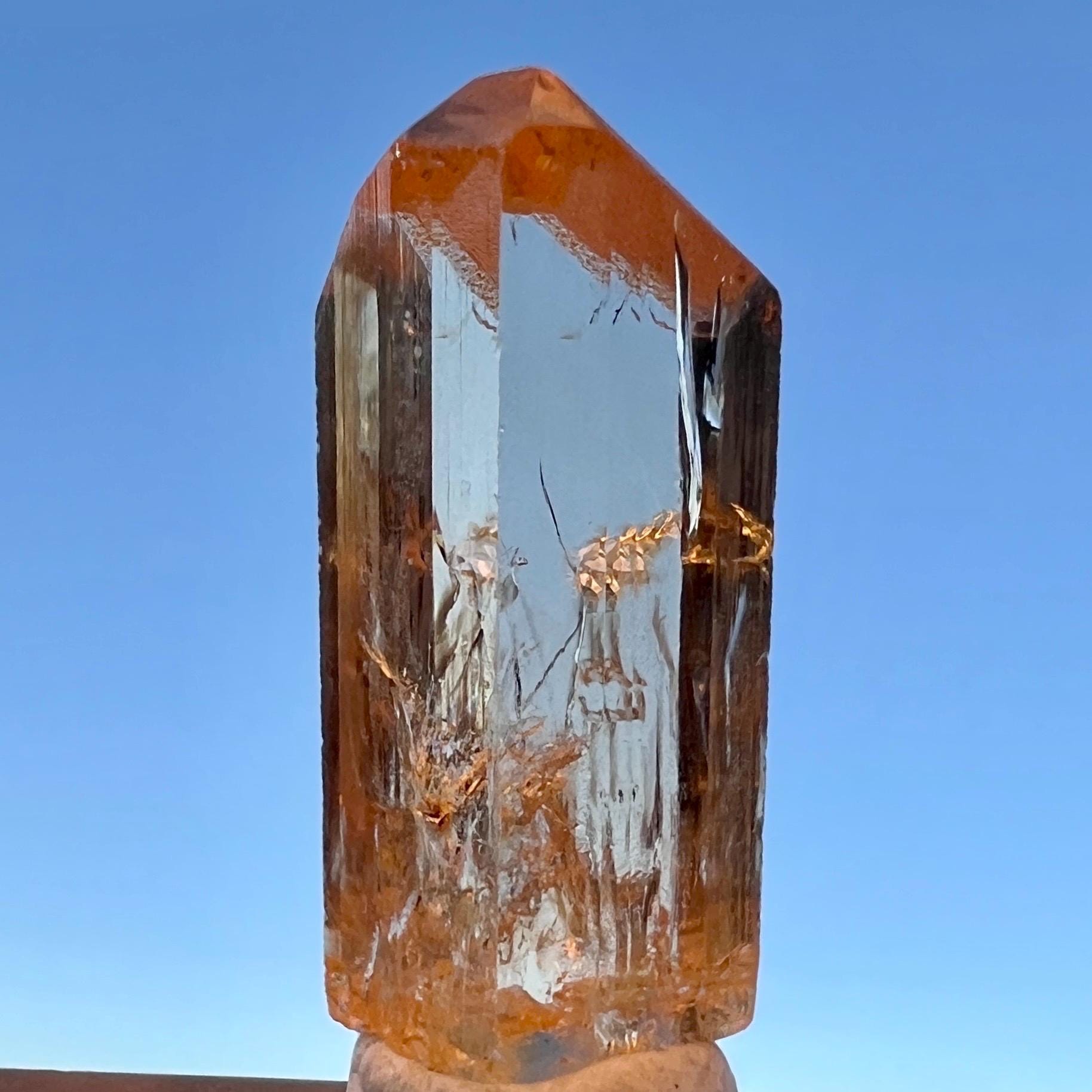 Exceptional Golden Imperial Topaz Crystal From Zambia • 2 Grams Clean ...