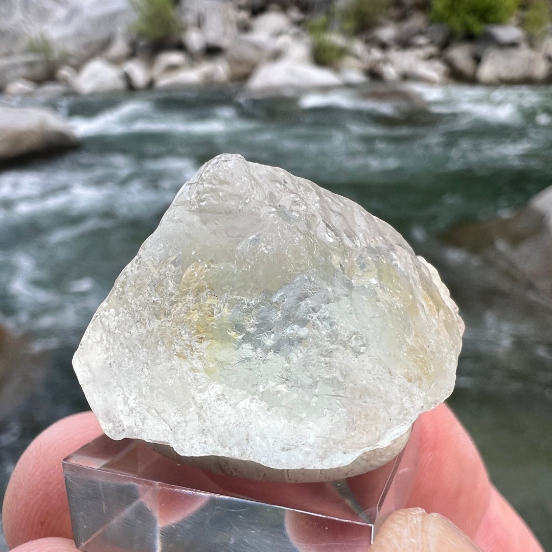 Rare Etched Topaz Pyramid 25 Grams All Natural Clear Topaz Stone Sustainably Mined Rare Form of ...